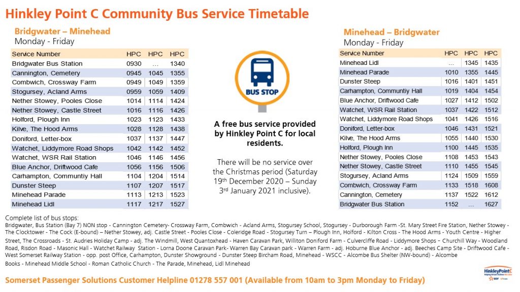 Resumption of HPC Community Bus - Stogursey Online